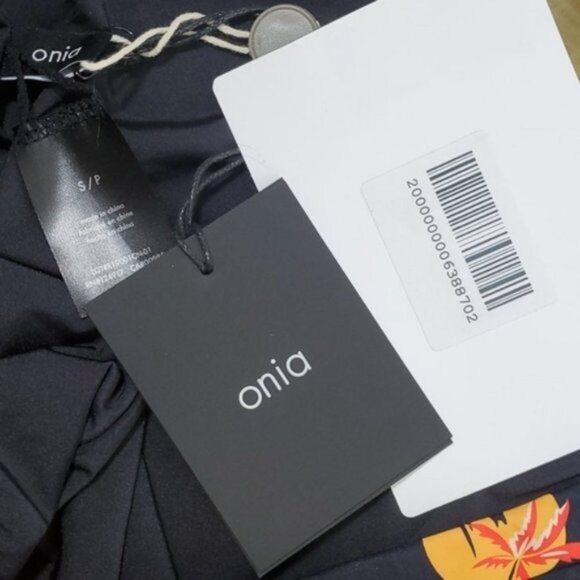 Onia | Swim | Onia Black Deepv Onepiece Palm Tree Graphics New | Poshmark
